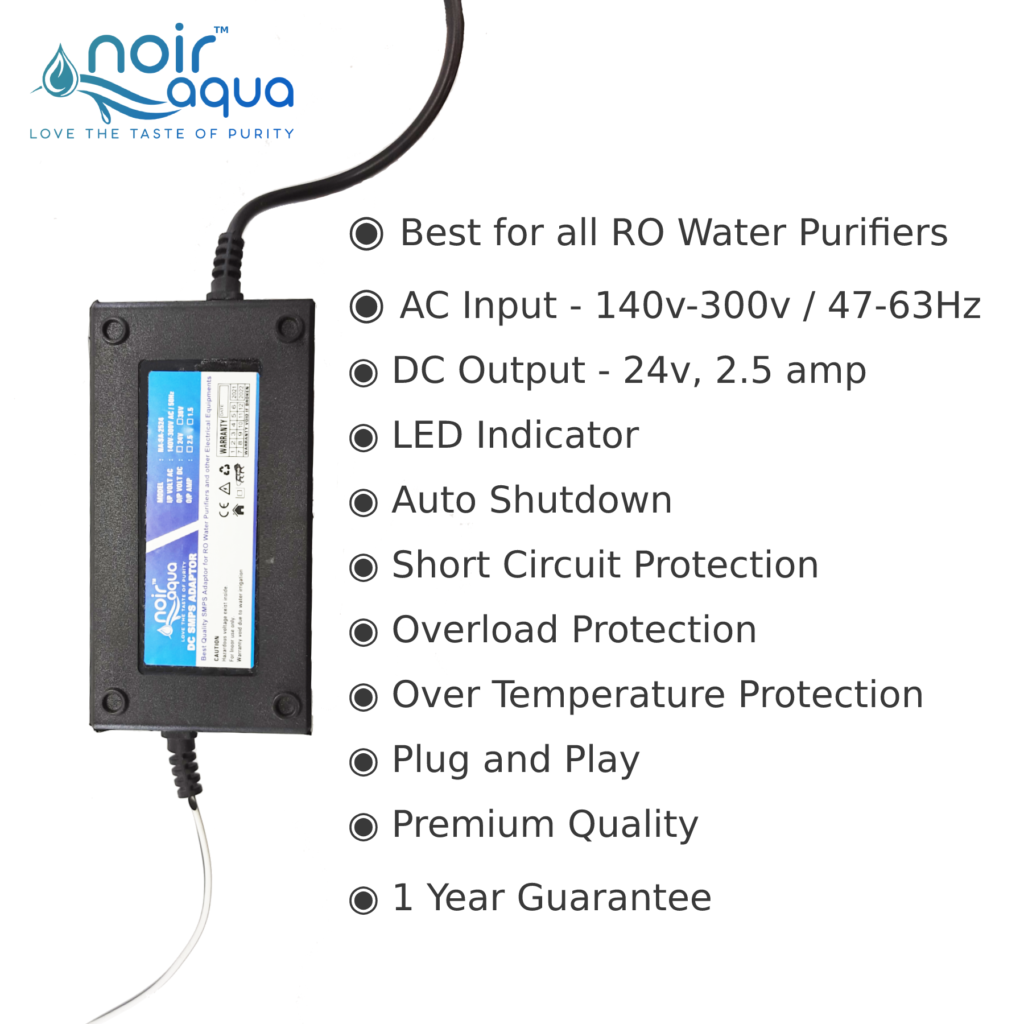 Noir Aqua SMPS Adapter Power Supply 24v 2.5amp Premium Quality, 1 Year ...